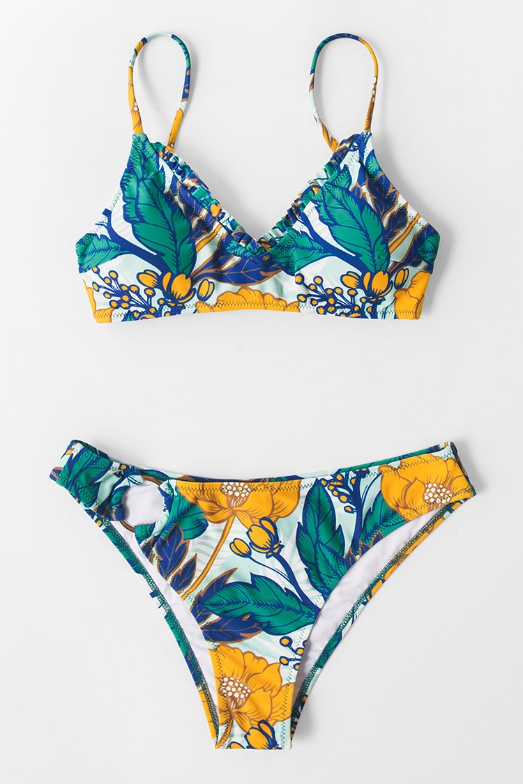 Sunday Morning Floral Bikini Top