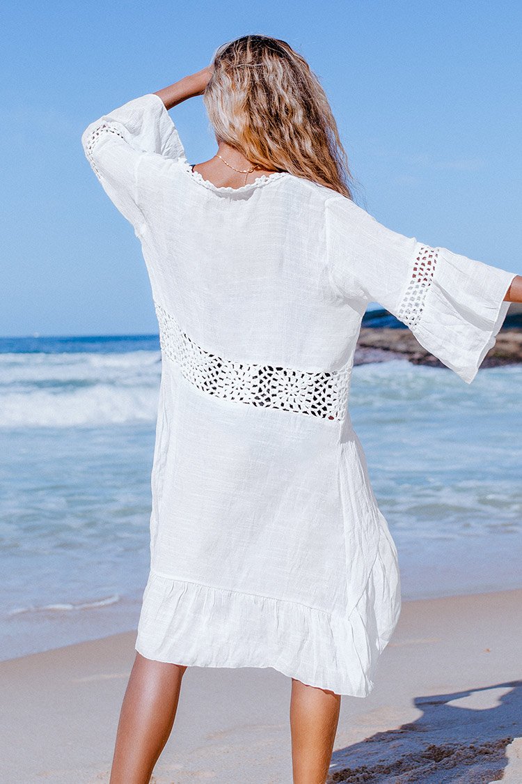 Crochet Ruffle Cover Up
