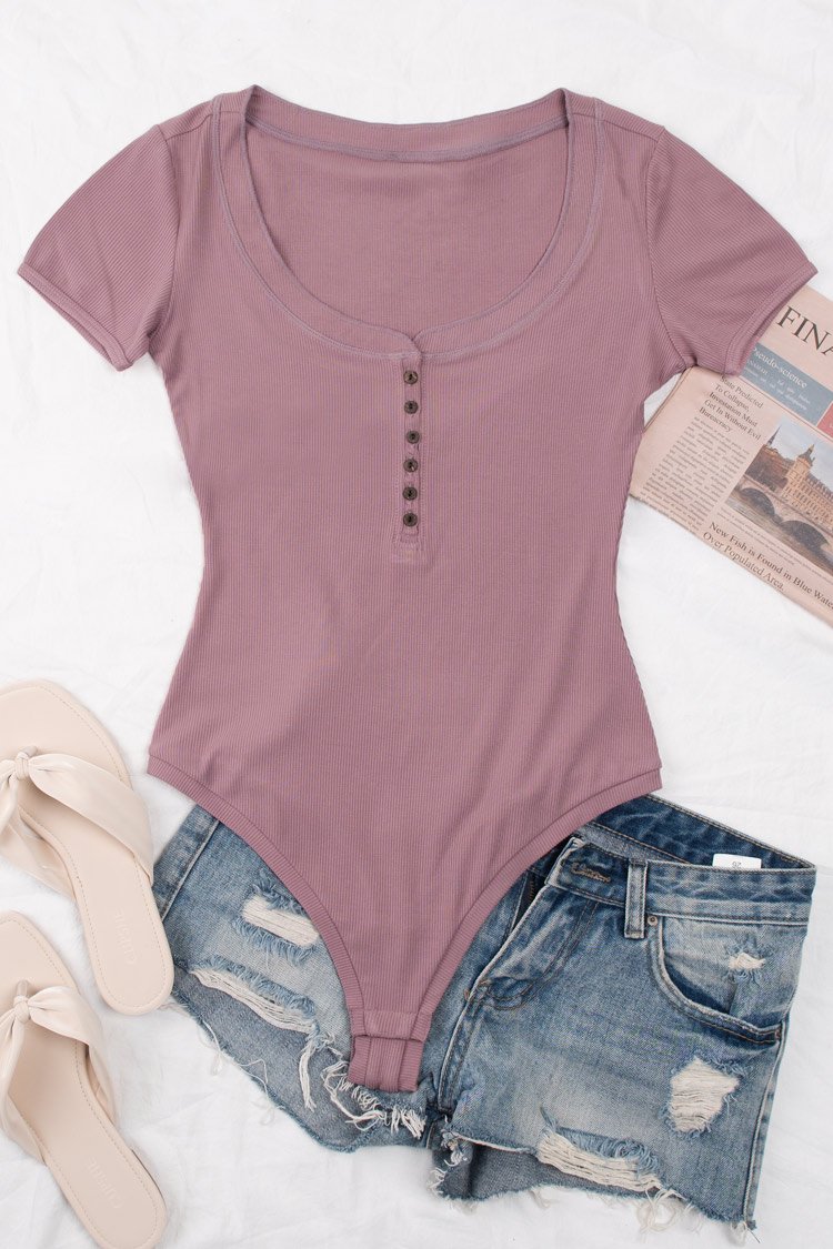 Amy Button Front Bodysuit