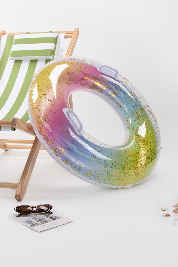Rainbow Sherbet Inflatable Swimming Ring