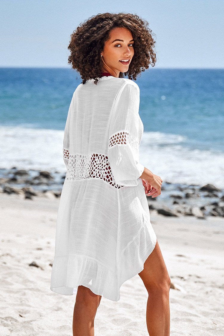 Crochet Ruffle Cover Up