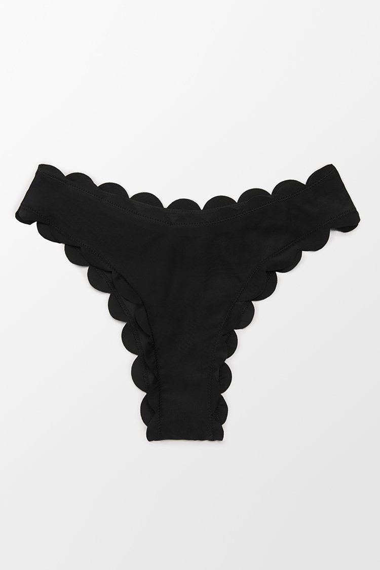 Lara Scalloped Trim Bikini Bottom