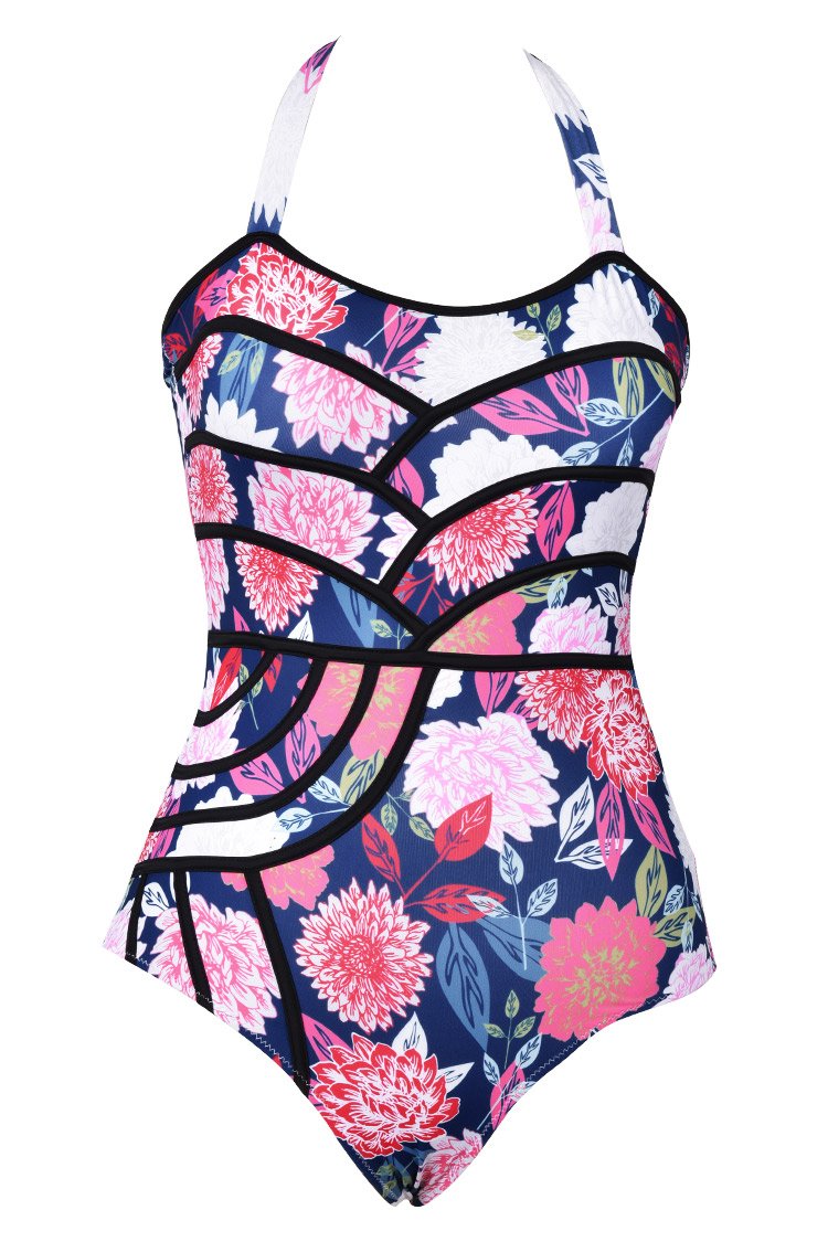 Colourful Fireworks Print One-piece Swimsuit