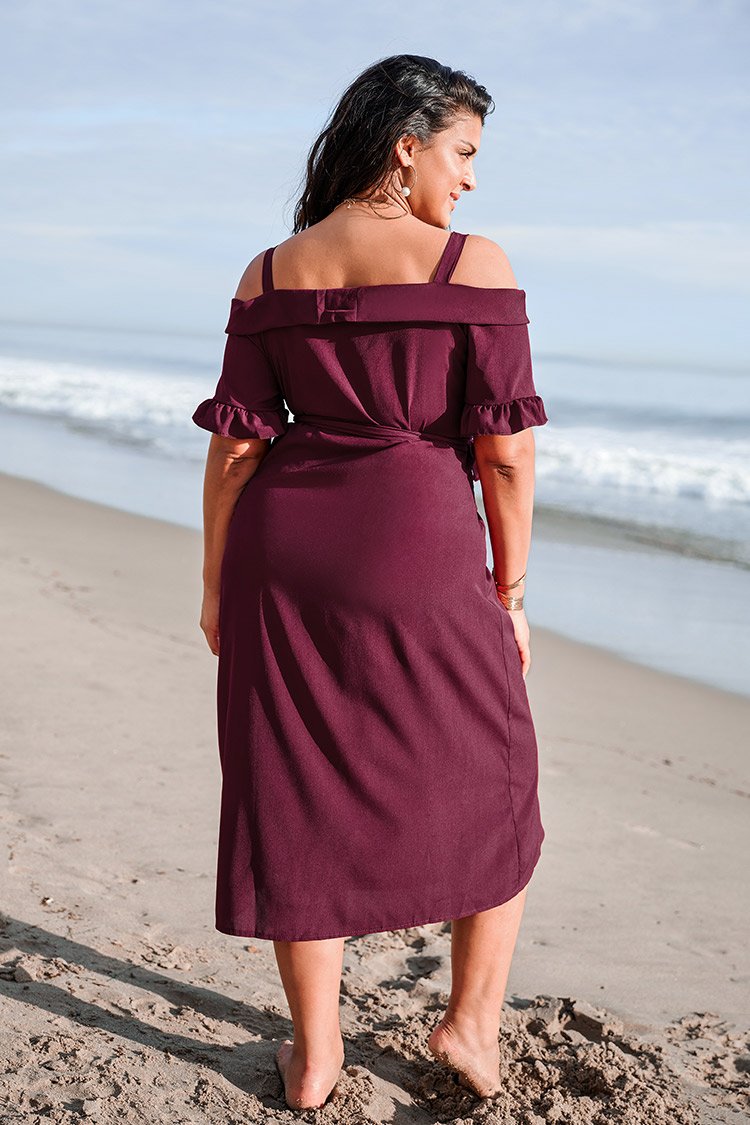 Red Wrap Plus Size Dress