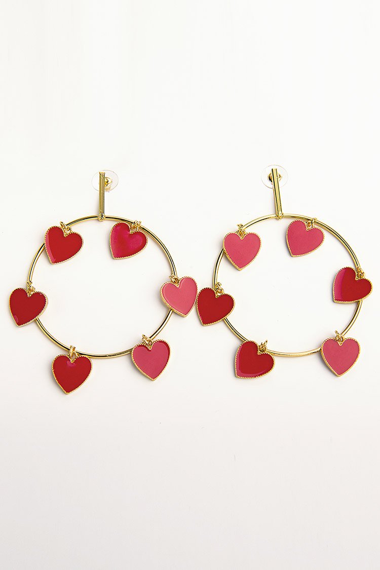 Red Heart Golden Earring