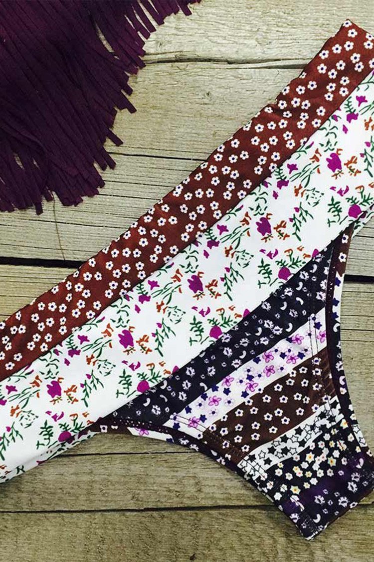 Lavender Tassel Halter Bikini