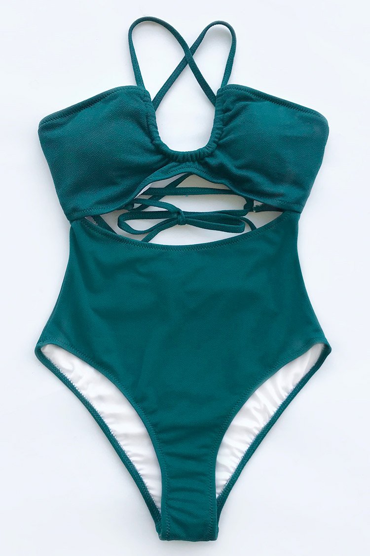 Nature Walk Lace Up Swimsuit
