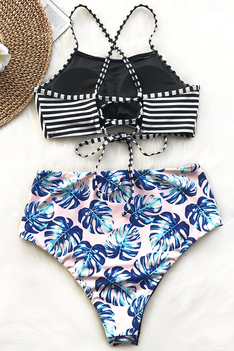 Wish Sky Lace Up Bikini Set