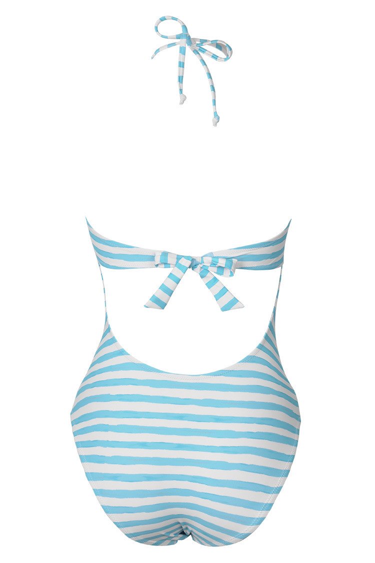 Still Ocean Halter One-piece Swimsuit