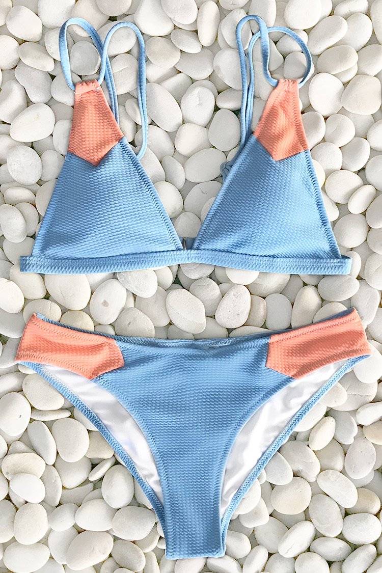 Sweet Macaron Triangle Bikini Set