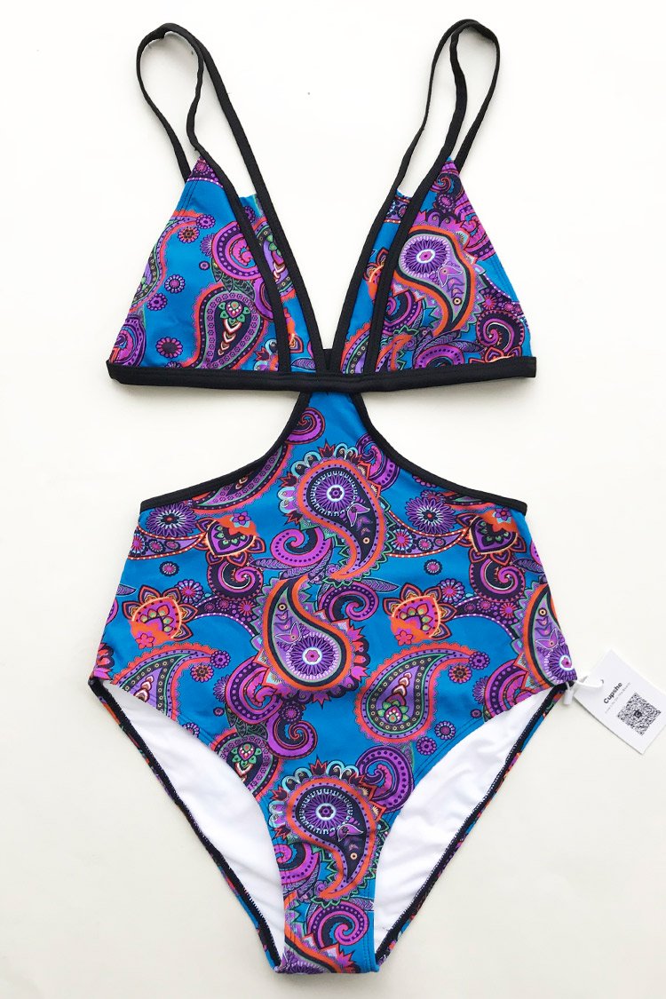 True Love Print One-piece Swimsuit