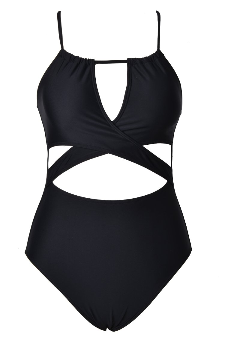 CUPSHE Fashion Women’s Classic Romance Solid One-Piece Swimsuit Beach ...