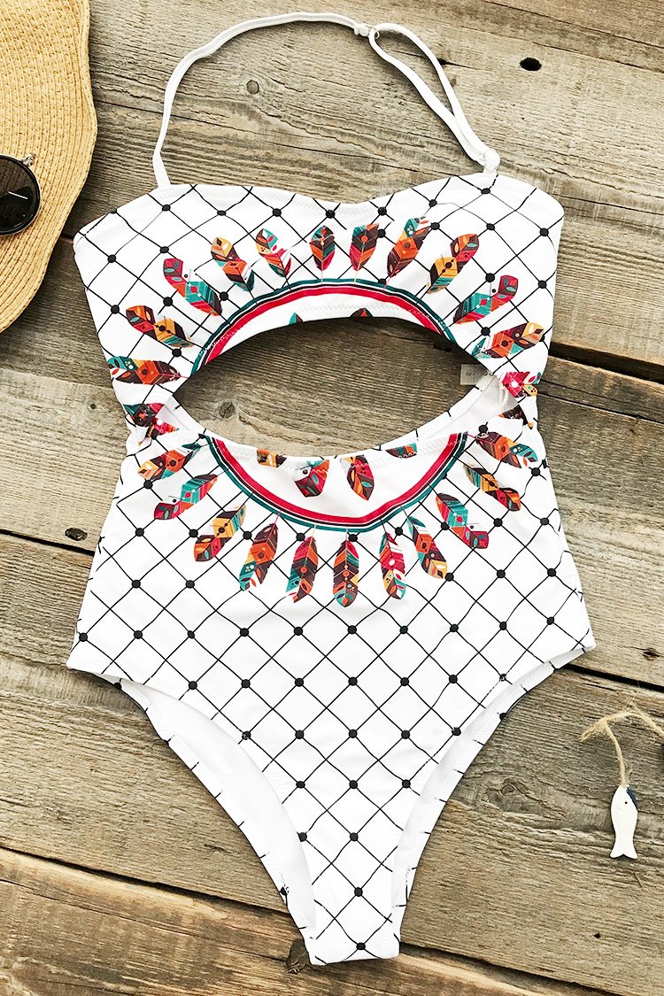 Magic Arrows Print One-piece Swimsuit