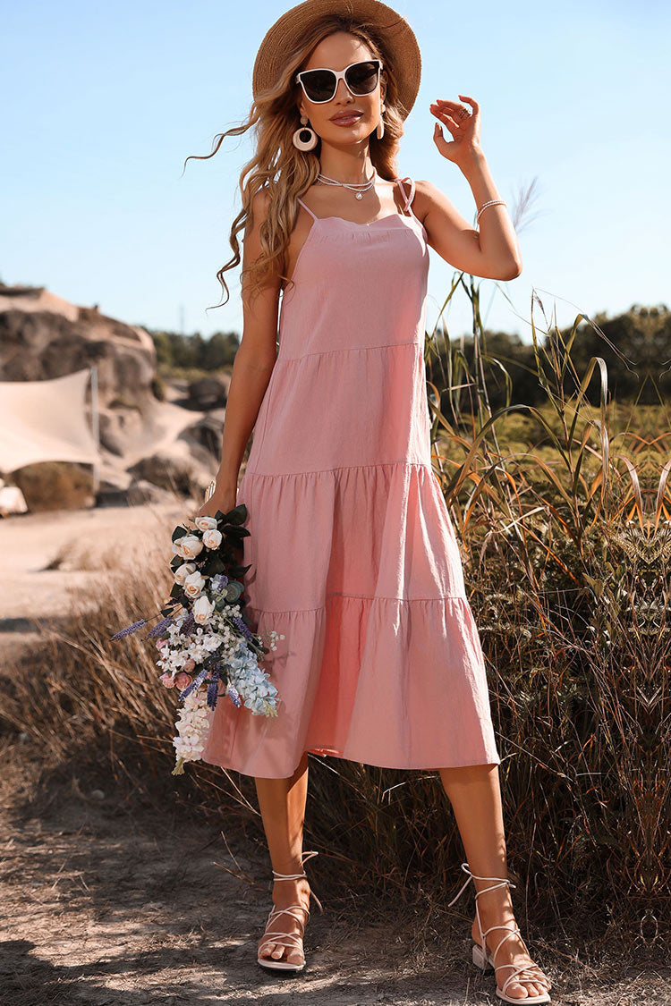 Mavis Thin Straps Pull Over Slip Dress