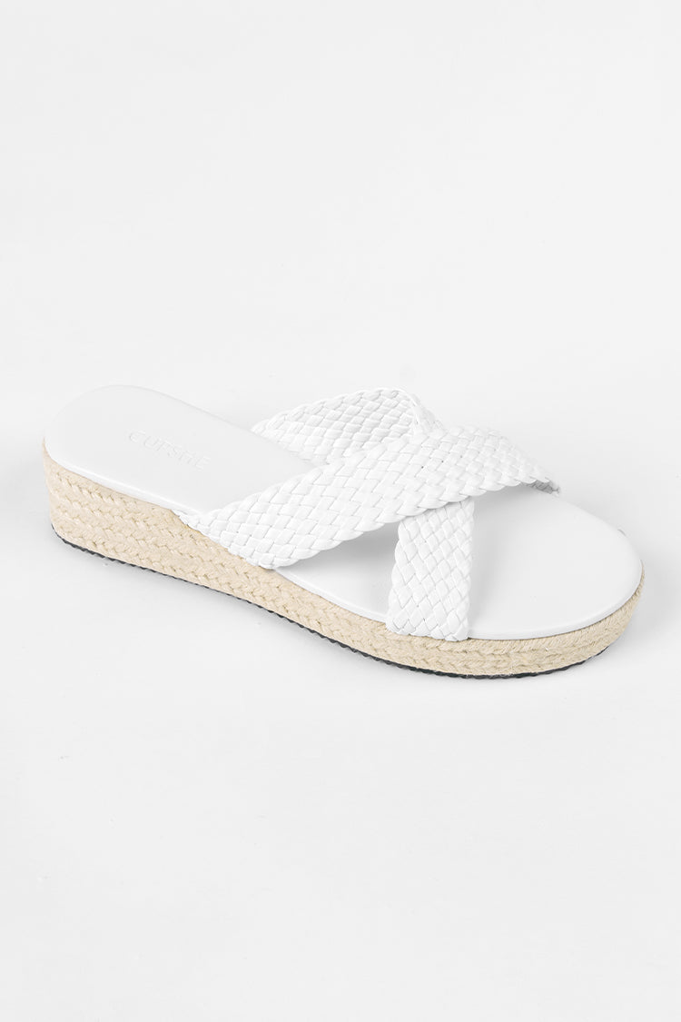 Amaretto White Open Toe Sandals