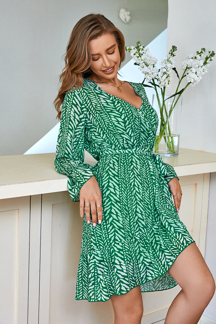 Londyn V-neck Bell Sleeve A-Shape Dress