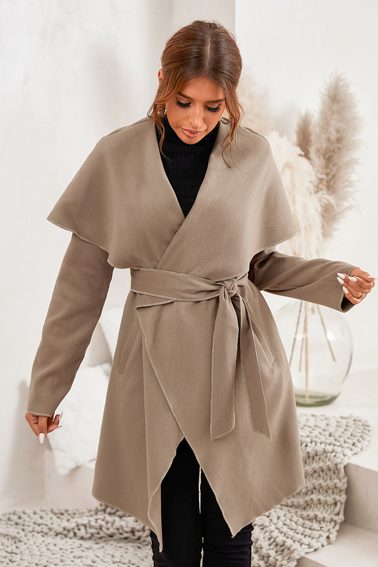 Fancy Gift Belted Wrap Trench Coat