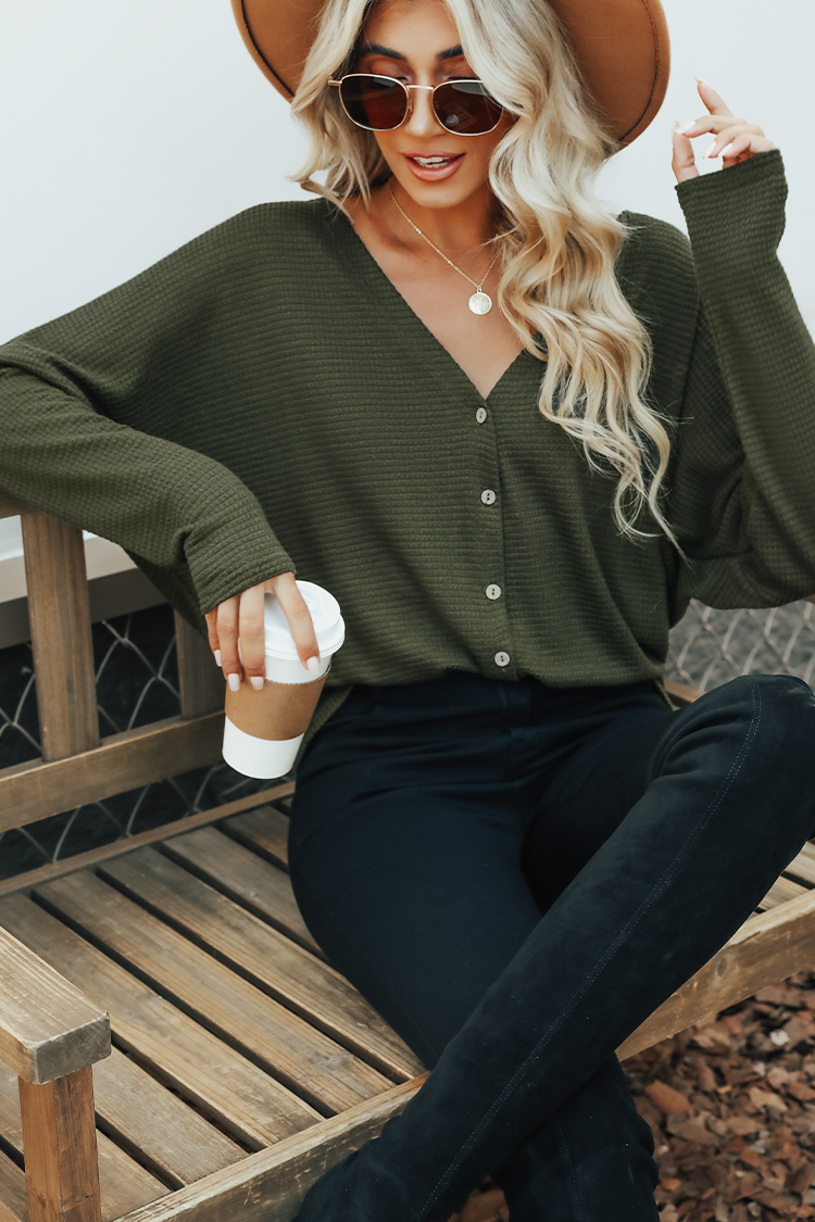 Laila V-Neck Buttoned Cardigan