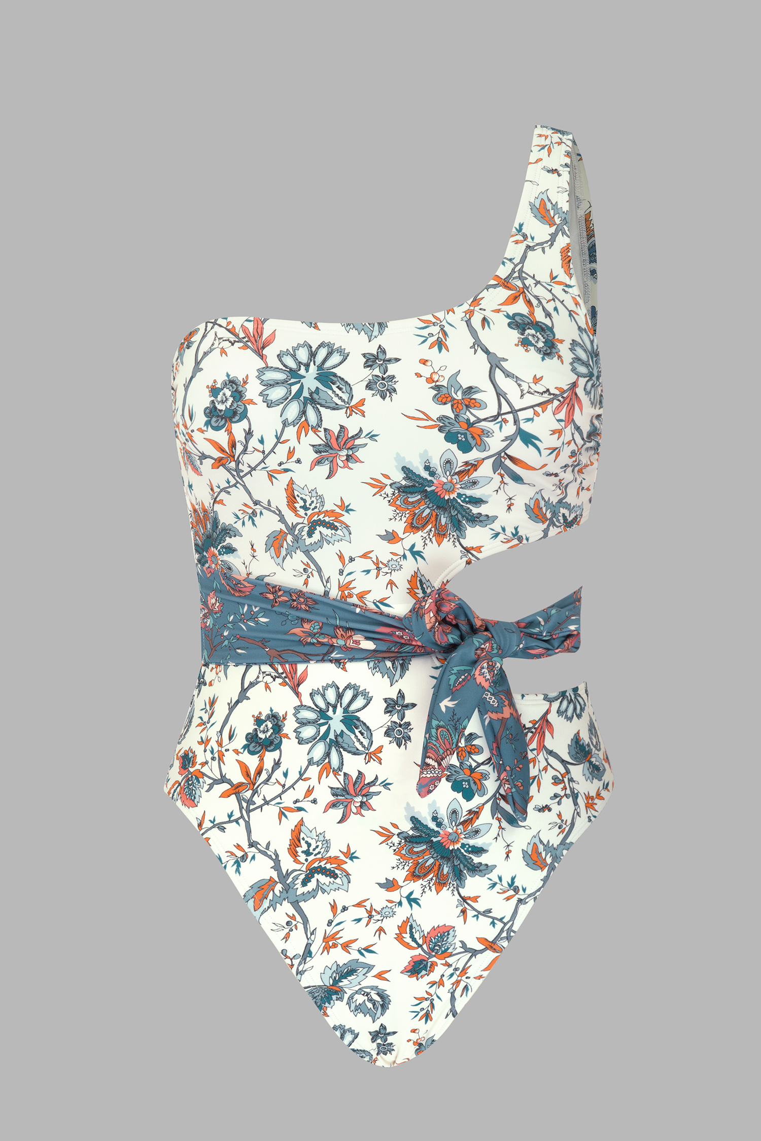 Tranquility Seaweed One Shoulder Sash One Piece Swimsuit Cupshe Au
