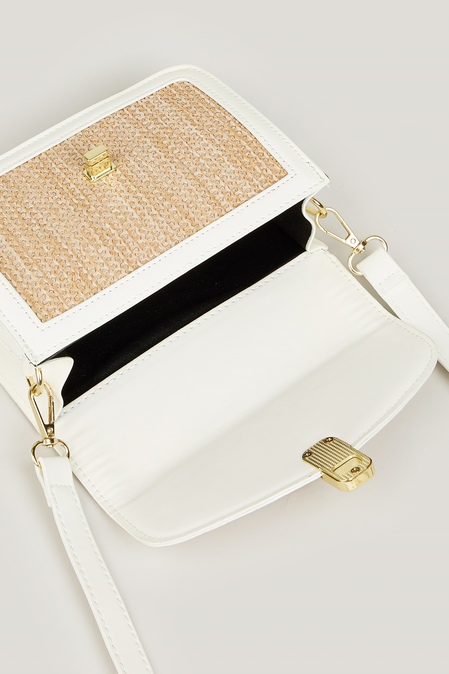 Twist Lock Flap Crossbody Bag