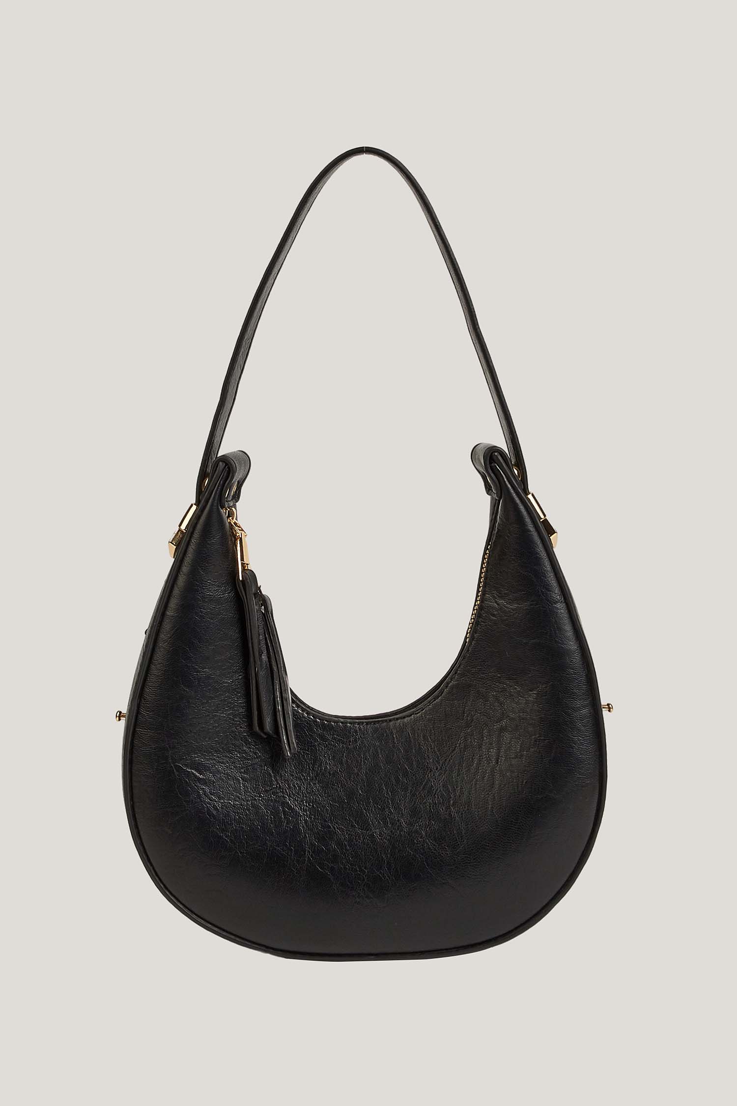 Faux Leather Crescent Moon Bag