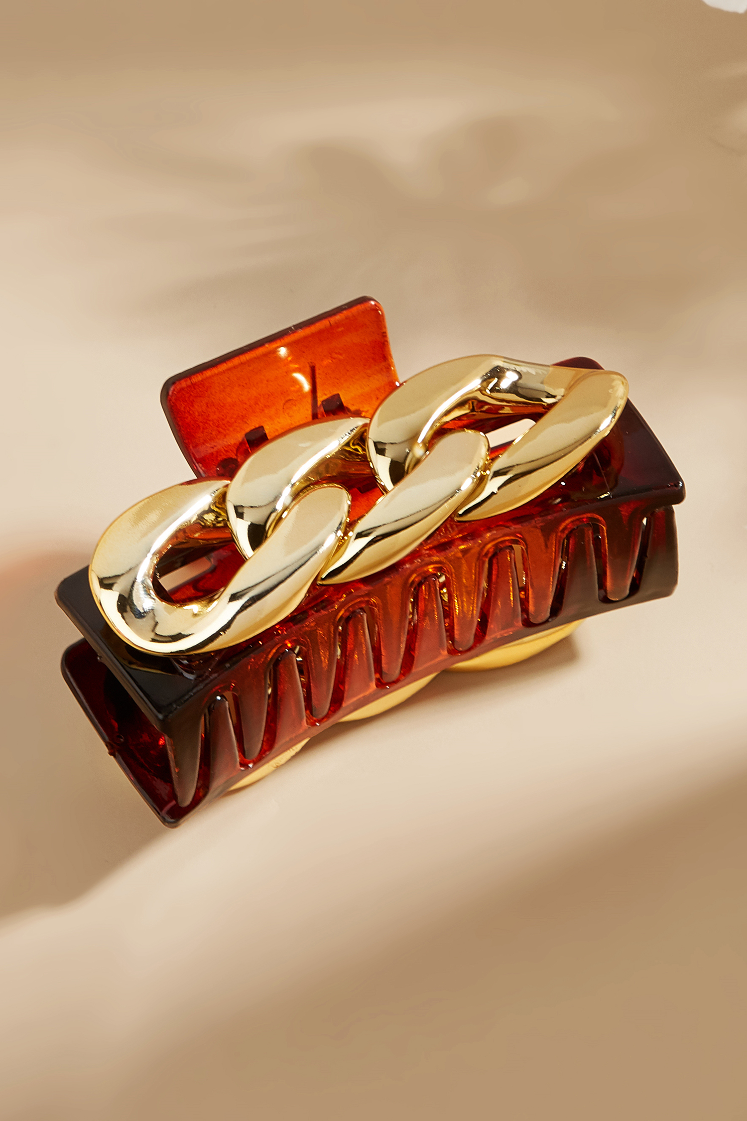 Gold-Tone Chainlink Hair Claw