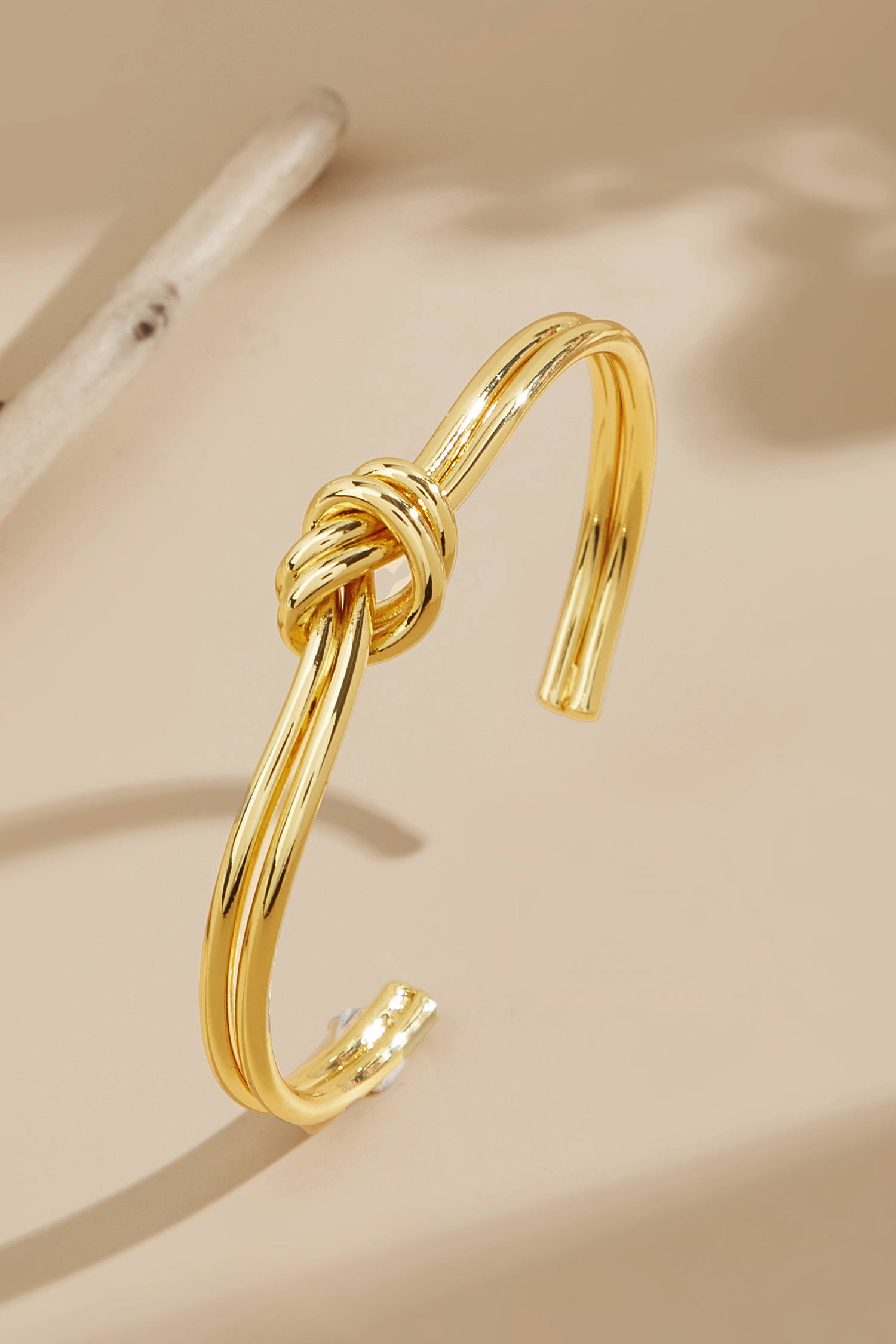 Knotted Gold-Tone Cuff