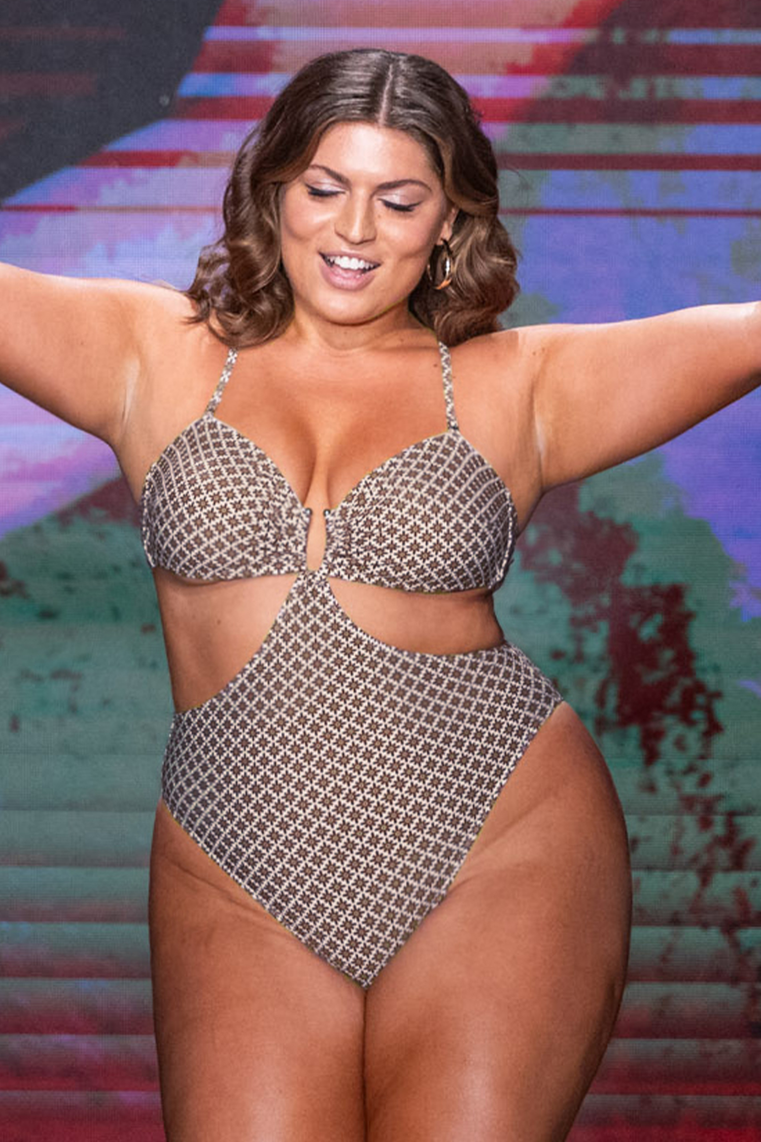 x JoJo Jagger U-Ring Tie Back Monokini Swimsuit