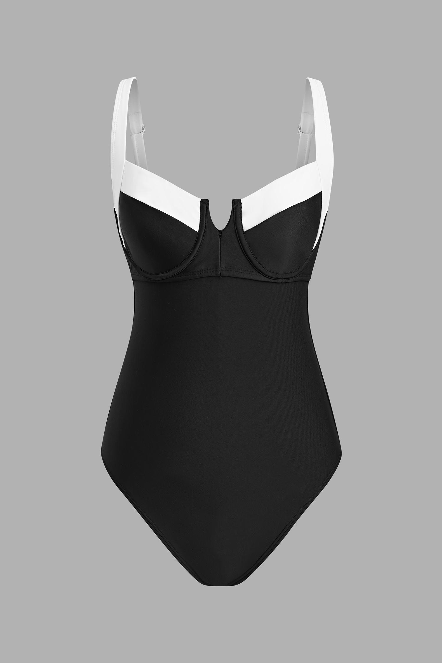 Audrey V-Wire Colorblock One-Piece Swimsuit