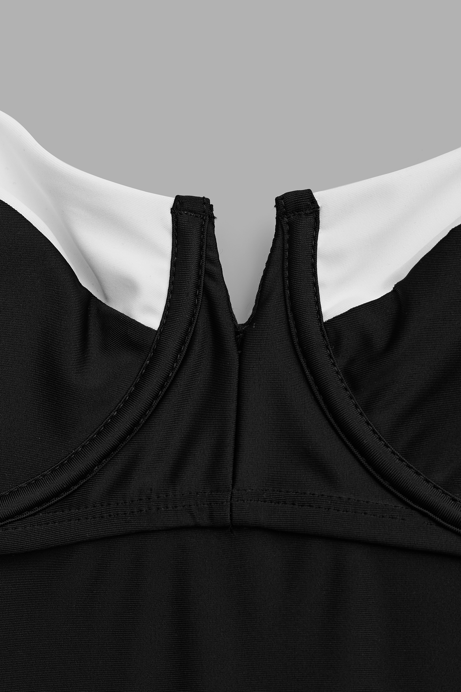 Audrey V-Wire Colorblock One-Piece Swimsuit