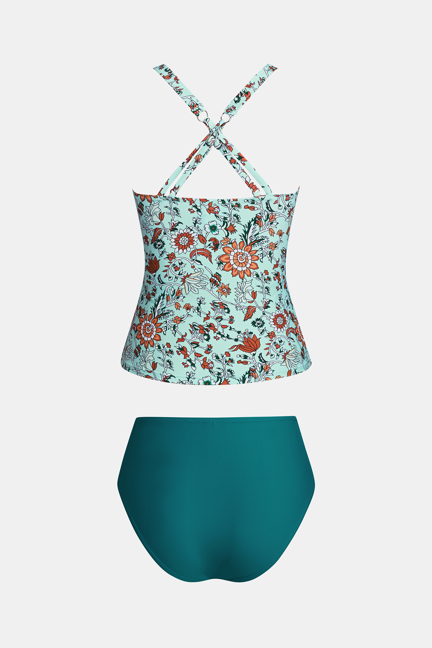 Boho Floral Tankini & Standard Bottoms Set