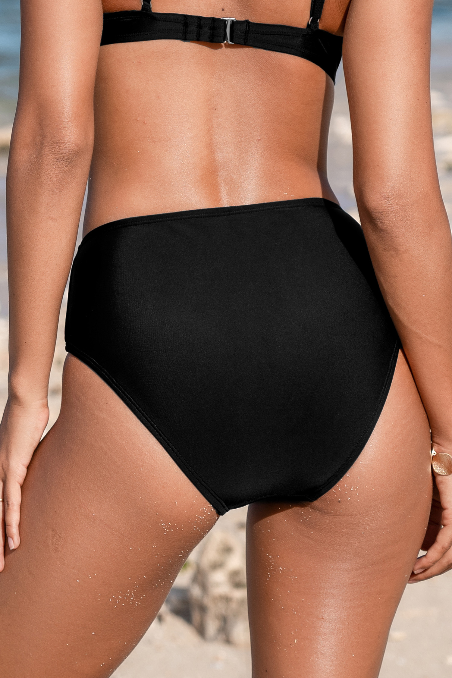 Chasing Sunshine Black Retro Bikini Bottoms