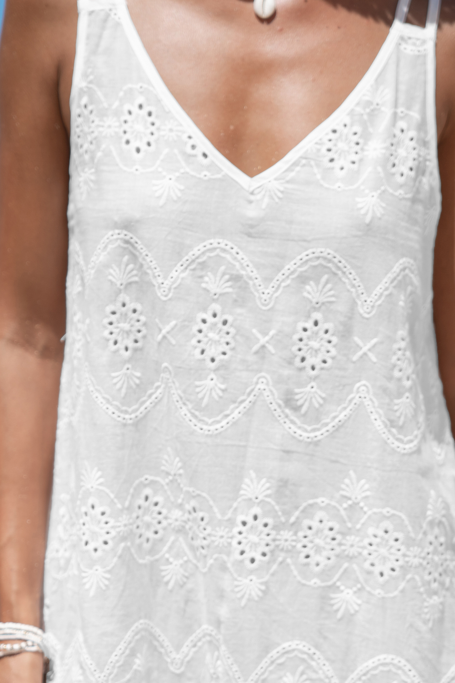 Floral Eyelet Cover-Up Dress